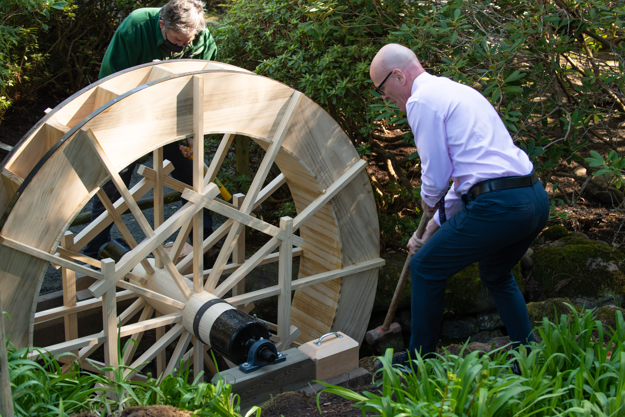 Renewal for Royal Roads’ iconic water wheel - RRU in Bloom